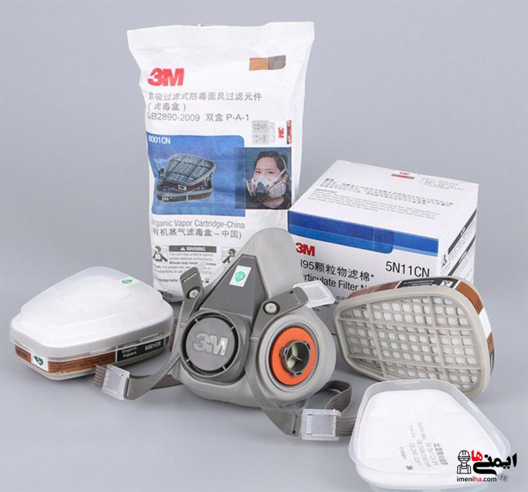 خرید ماسک نیم صورت 3M مدل 6200 جنس بدنه از TPE_ ایمنی ها